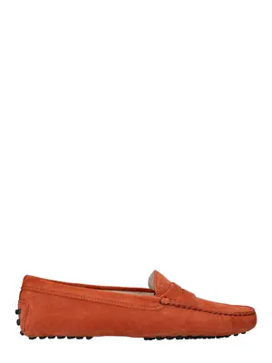 TOD'S Suede Driving Loafers - Orange