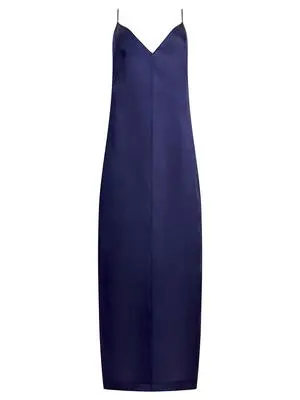 Khaite Tulula Silk Maxi Dress Navy