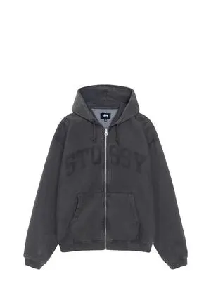StÜssy Graphic Zip Hoodie - Washed Black