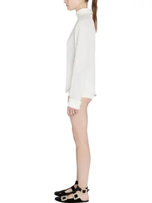 Giambattista Valli Roll-neck Top - White