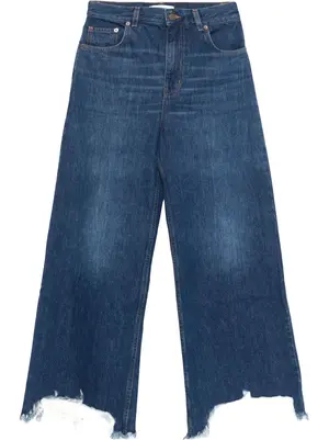 Chloé Cropped Wide-leg Jeans - Blue