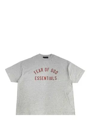 Fear Of God Mélange Effect Cotton T-shirt With Appliqué Logo - Grey