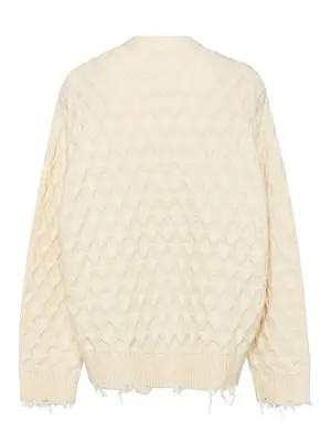 JNBY Collarless Knitted Cardigan - Neutrals