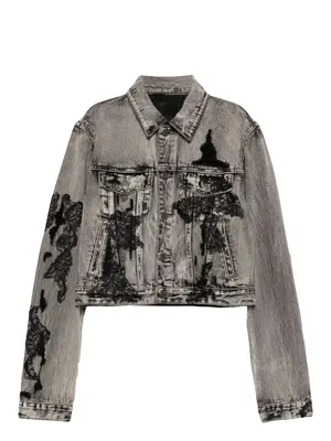 JNBY Distressed Denim Jacket - Grey