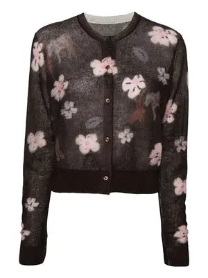 JNBY Floral-Print Button-Up Cardigan