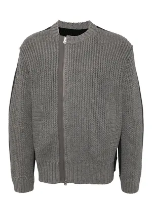 CROQUIS Splicing Cardigan - Grey