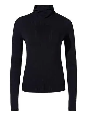 Perfect Moment Seamless Hooded Top - Black