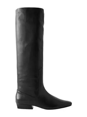 Staud Wally Leather Knee Boots - Black