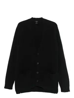 Avant Toi Brushed Cardigan - Black