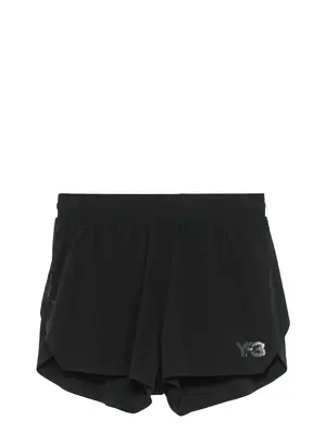 Y3 Logo-print Running Shorts - Black