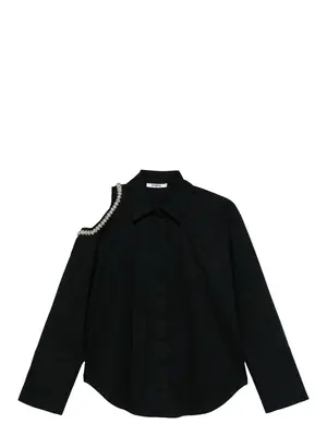 Vivetta Asymmetric Poplin Shirt - Black