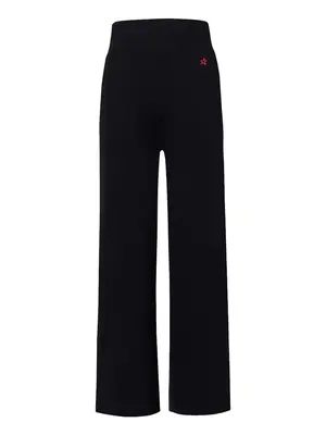 Perfect Moment Chalet Wide-leg Knit Trousers - Black