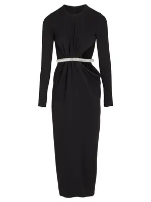 Giambattista Valli Rhinestone-embellished Dress - Black