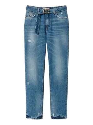 TWINSET TWINSET Belted Straight Leg Jeans