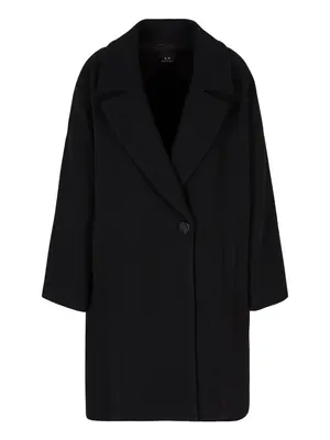 Armani Exchange Single-breasted Knee-length Coat - Black