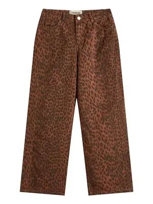 DAMSON MADDER Dion Leopard Jeans - Dark Leopard Overdye