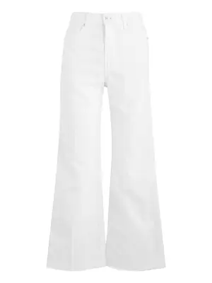 Paige Anessa Cropped Wide-leg Jeans - White