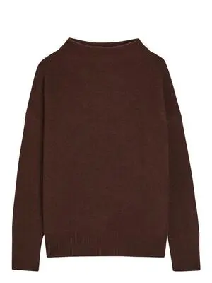 Vince Brushed Cashmere Jumper Dark Brown
