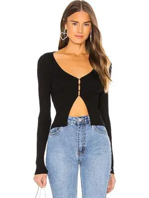 Superdown Sierra Knit Top - Black