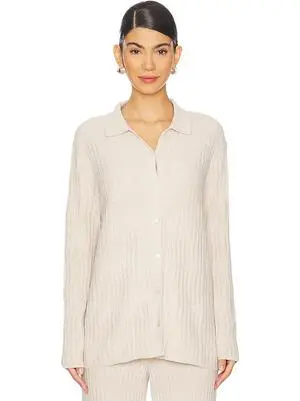 Barefoot Dreams Cozychic Ultra Light Wave Shirt - Beige