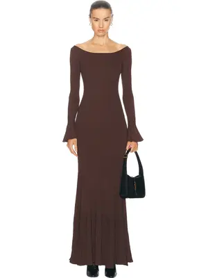 Lpa Lainey Maxi Knit Dress - Chocolate Brown