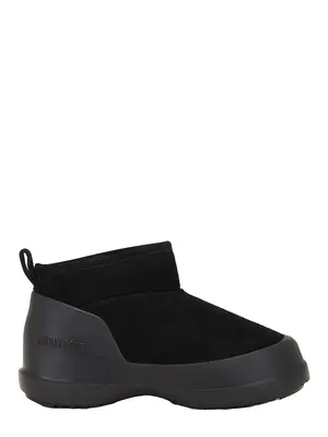 Moon Boot Luna Low Suede Boots - Black