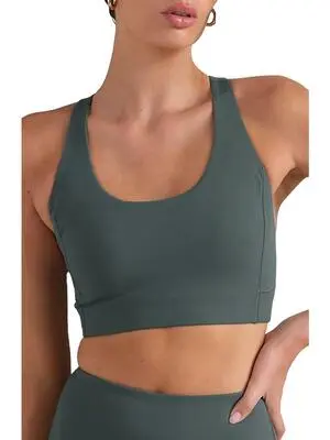 RHONE Revive Sports Bra - Green Smoke