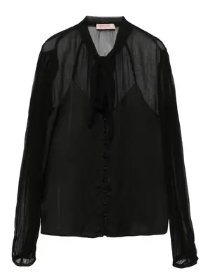 TWINSET Satin Blouse - Black