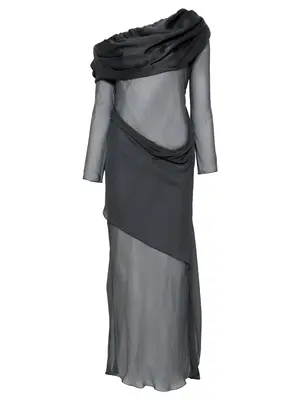 Christopher Esber Sheer Maxi Dress - Grey