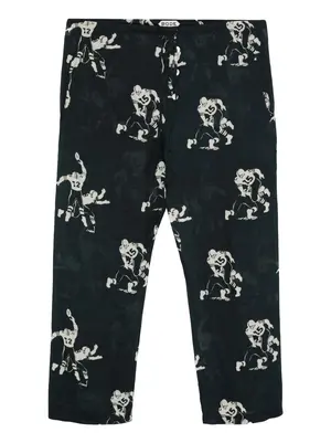 BODE Football-pattern Trousers - Black
