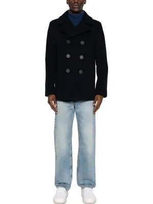 Sandro Felted Coat - Blue