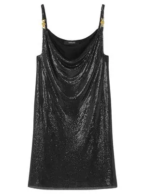 Versace Metal Mesh Mini Dress - Black