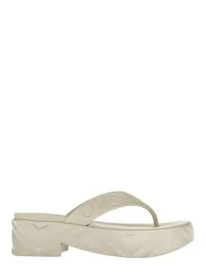 Gucci Thong Platform Sandal - White