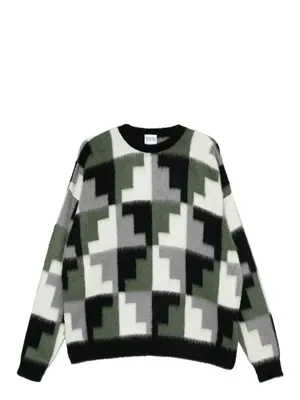 COUNTY OF MILAN Marcelo Burlon Damier Sweater - Green