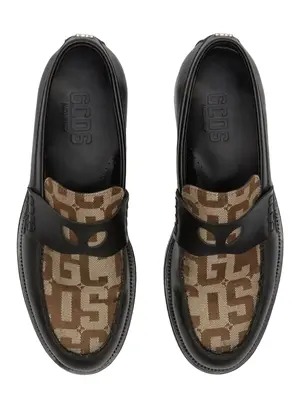 Gcds Wirdo Monogram-print Loafers - Black