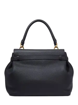 LANCEL Charlie De Lancer Medium Leather Tote Bag - Black