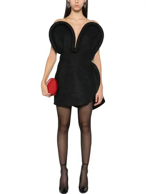 Victoria Beckham 3d Detail Mini Dress - Grey