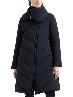 Emporio Armani Pillow Collar Puffer Coat - Black