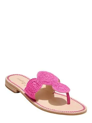 Jack Rogers Jacks Crochet Sandals Fuchsia