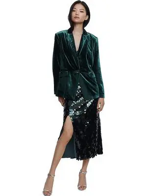 ANTHROPOLOGIE Maeve Tessie Velvet Blazer