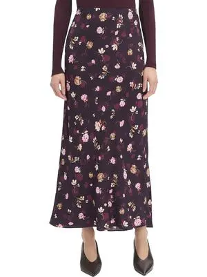 FAVORITE DAUGHTER The Favorite Satin Slip Skirt - Whimsical Monet