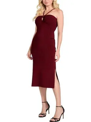 Guess Sofie Mirage Rib Dress - Red