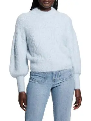 Guess GUESS Keyla Fuzzy Bishop Sleeve Sweater Sky High