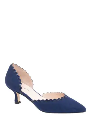 PATRICIA GREEN Olivia D'orsay Kitten Heel Pump - Navy