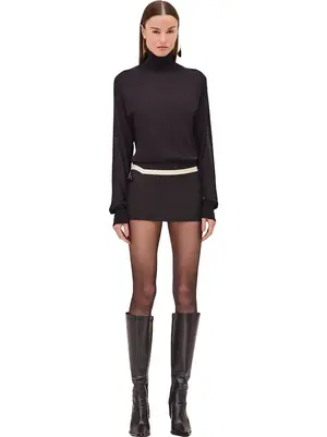 Alexis Barris Turtleneck Top - Black