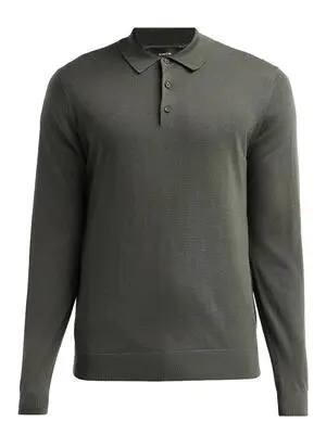 Vince Merino Wool Polo Sweater Night Leaf