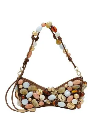 Cult Gaia Mercier Shoulder Bag - Saddle Bauble Multi