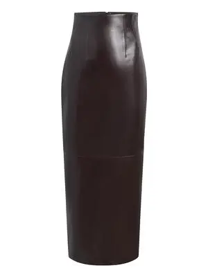 KHAITE Loxley Lambskin Pencil Skirt