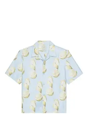Givenchy Lemon Print Bowling Shirt - Blue