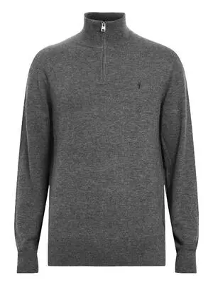 ALLSAINTS AllSaints Kilburn Funnel Neck Quarter Zip Sweater Carter Grey